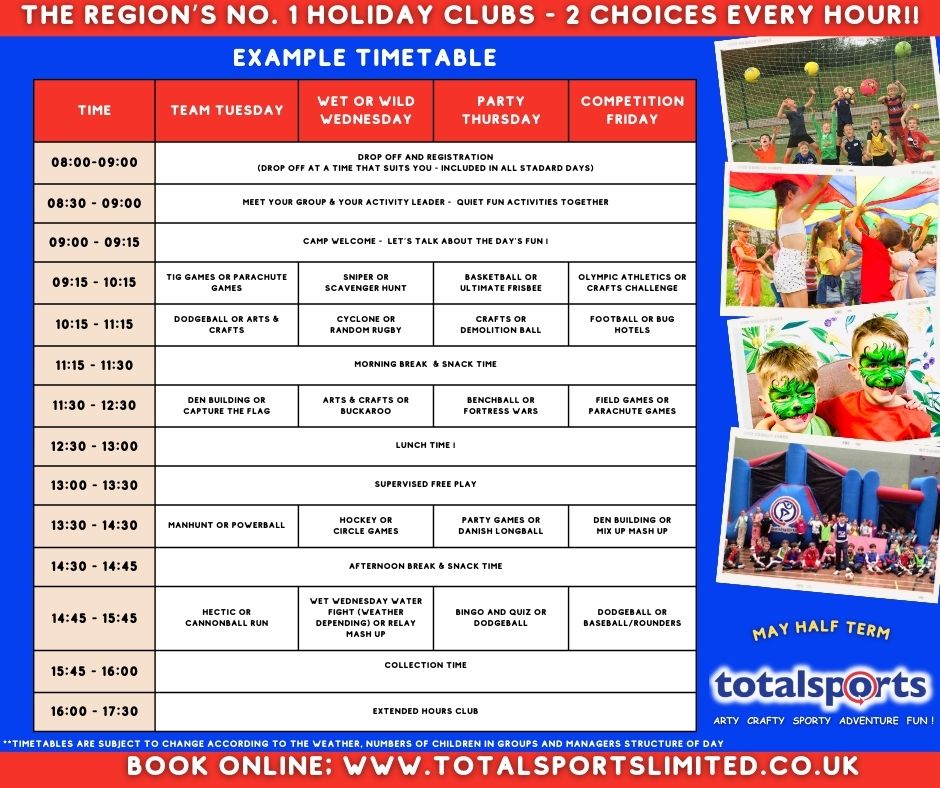 May Half Term Holiday Clubs – Total Sports Limited