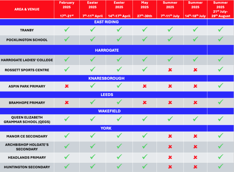2025 Holiday Club Activities - Total Sports Limited
